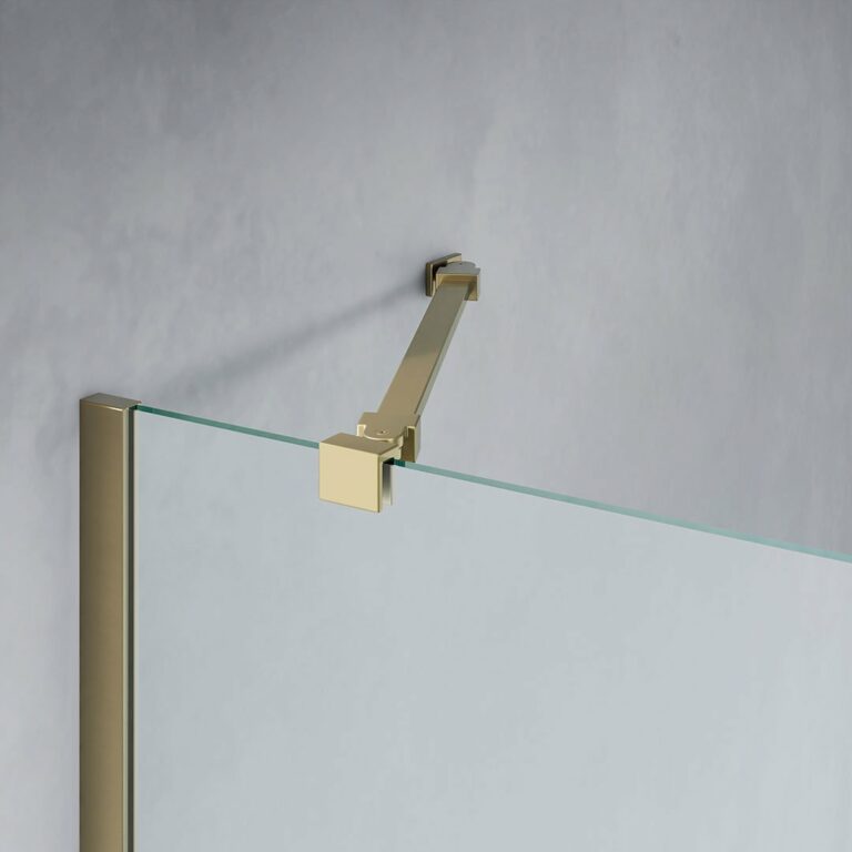 Emmi Wetroom Panel Wall Profile And Bracing Bar Kit Brushed Brass